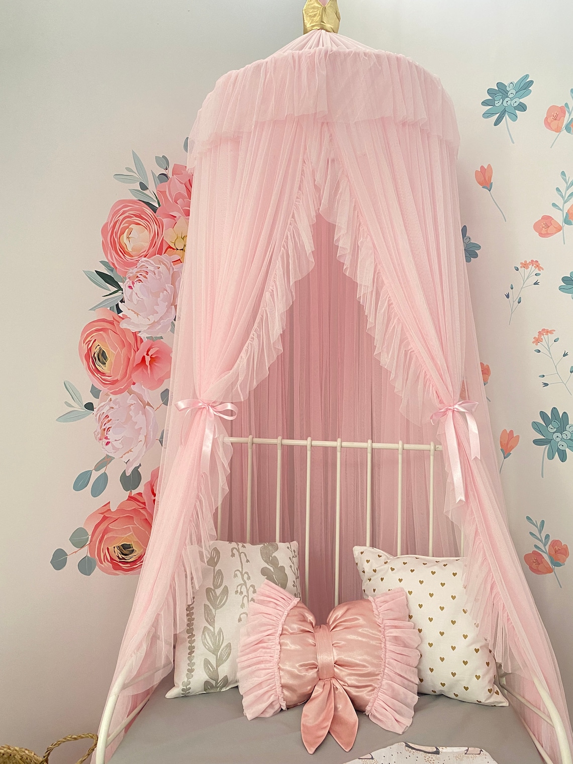 Pink Princess Canopy Bed Canopyhanging Playcrib - Etsy