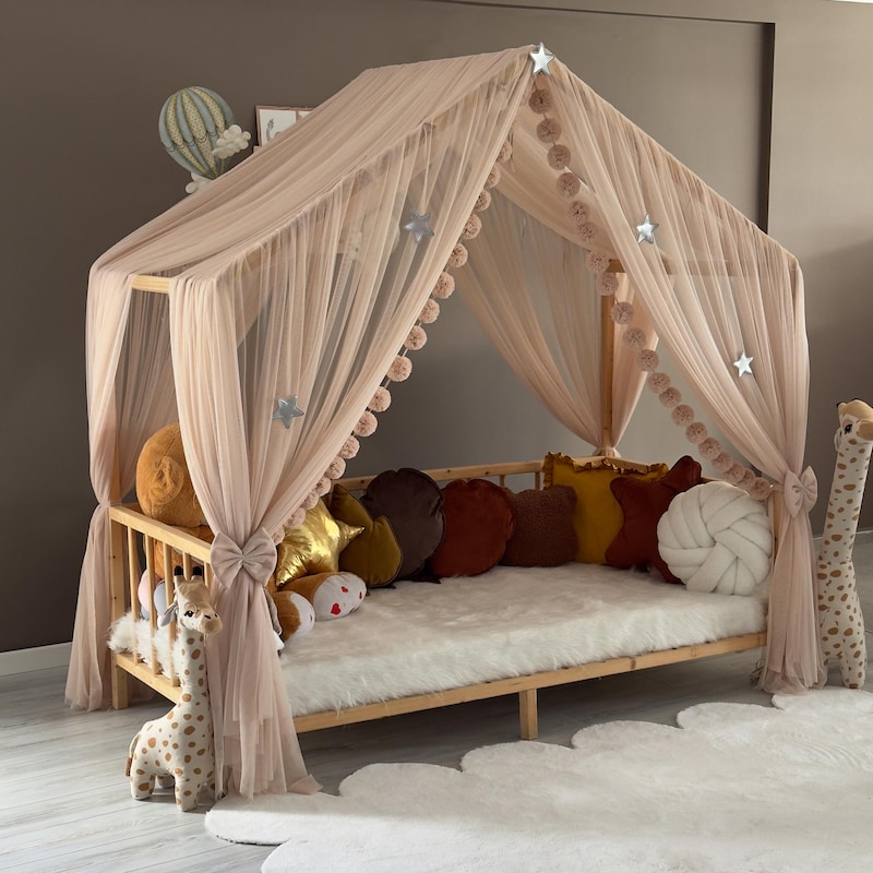 Curtain Over Bed - Etsy UK