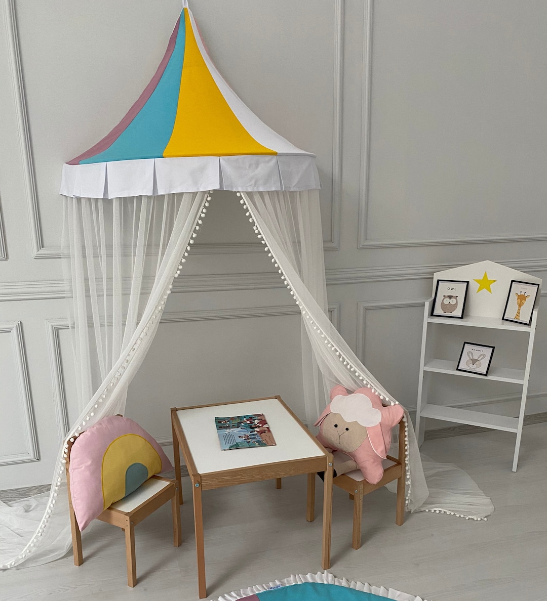 Kids Play Tent for Girls Soft Smooth Canopy Bedding Reading Nook Kids ...