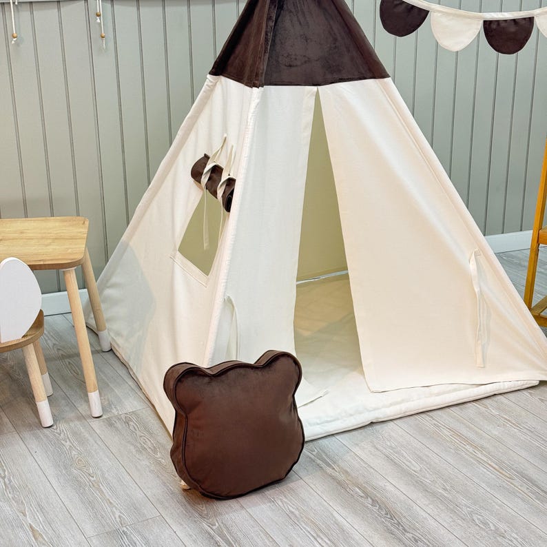Brown Teepee Tent, Teepee for Kids, Children's Teepee, Play Tent ...
