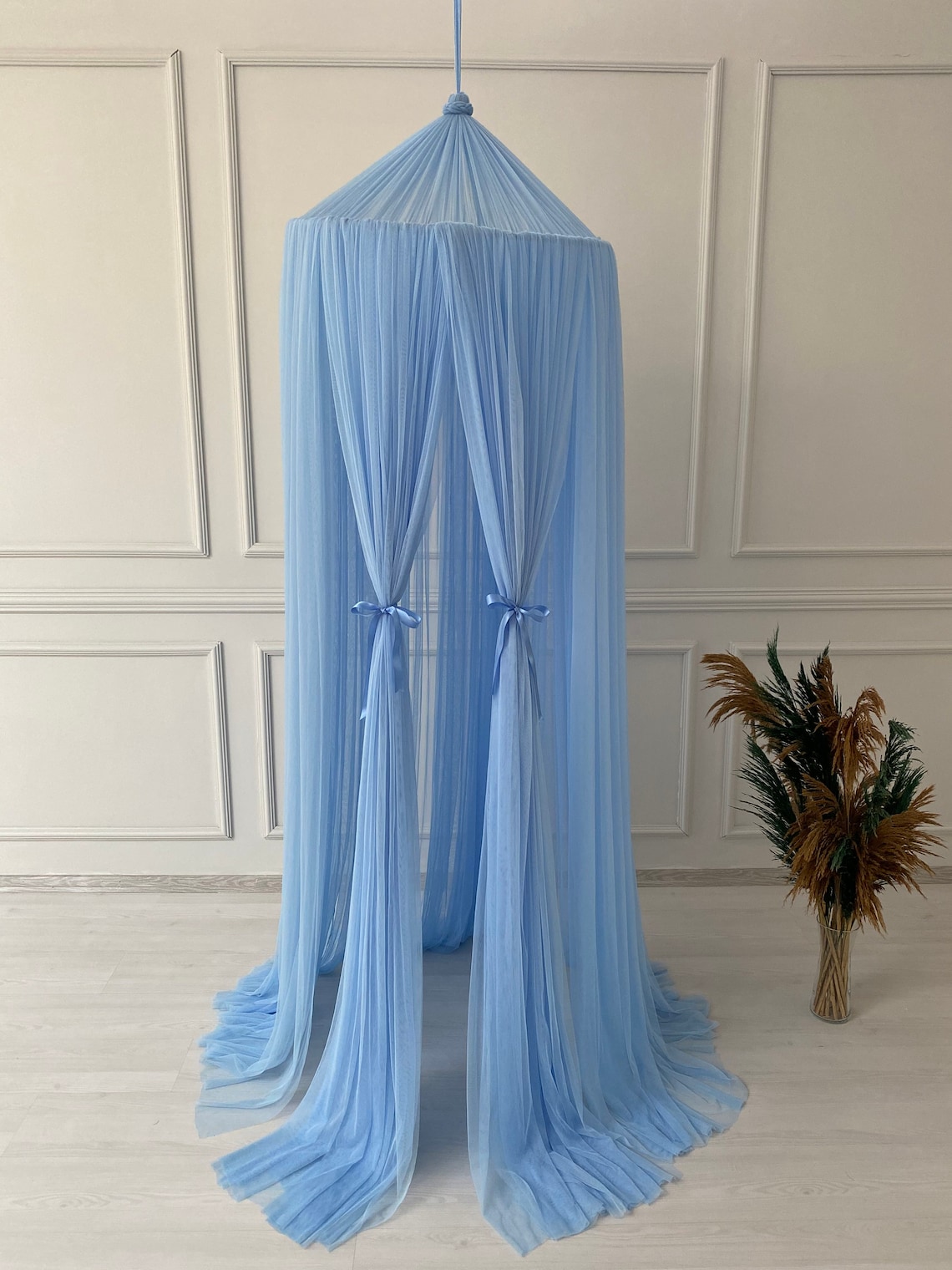 Blue Canopy Bed CanopyHanging PlayCrib | Etsy