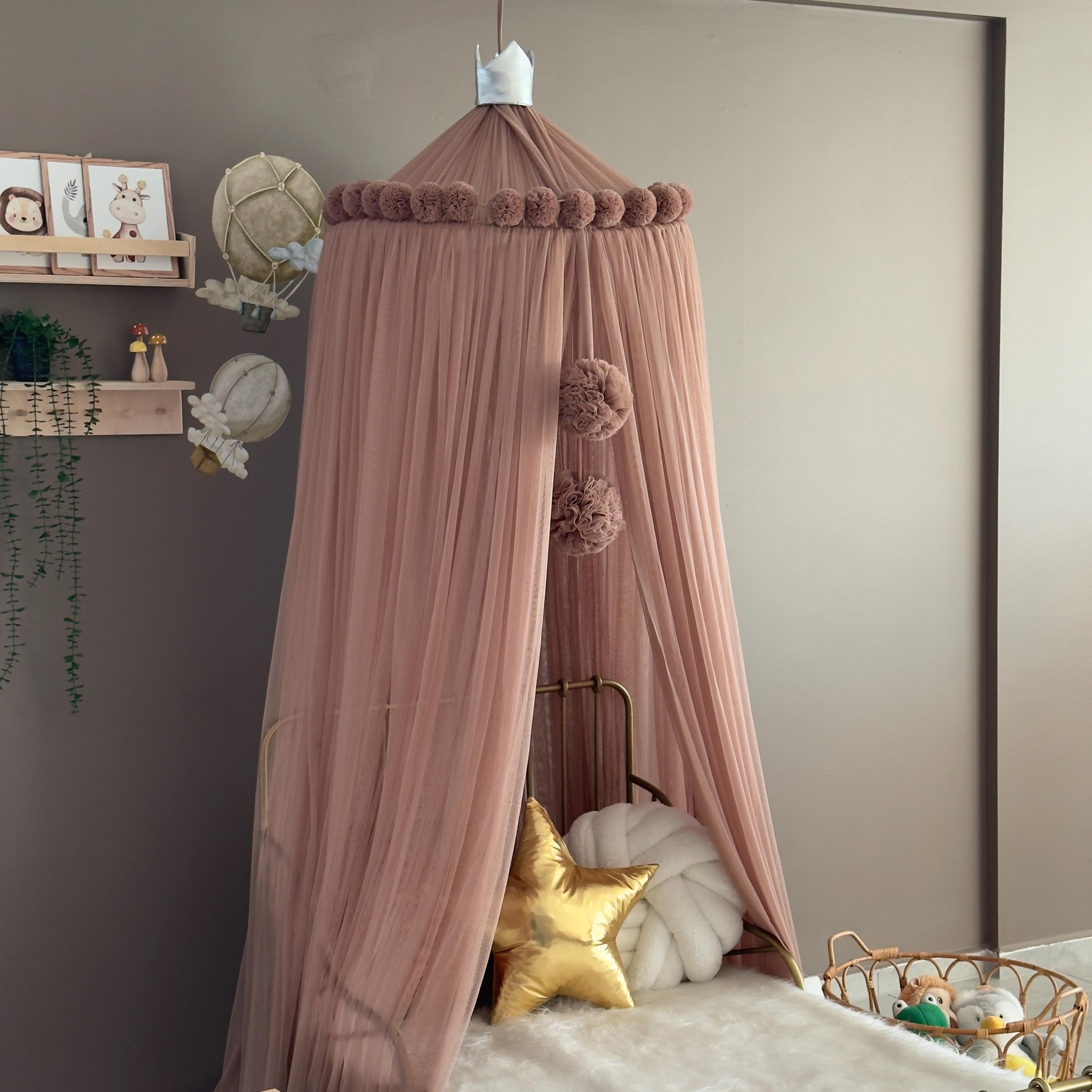 Brown Canopy, Tulle Bed Canopy, Bed Baldachin, Montessori Bed, Canopy ...