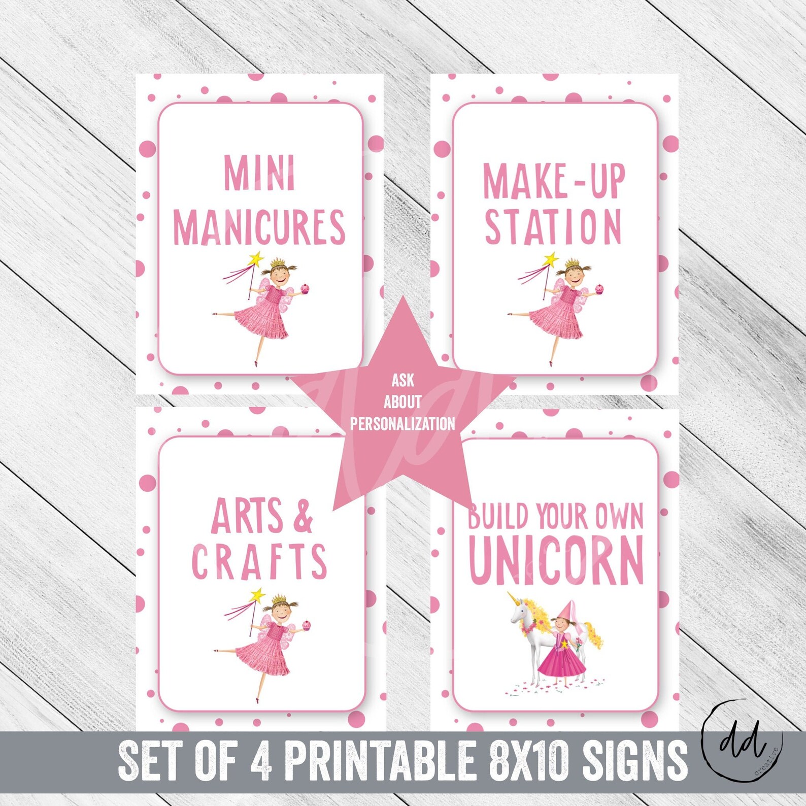 NEW! Sweetalicious Set of 4 Party Signs, Girl Birthday, Pink Party ...