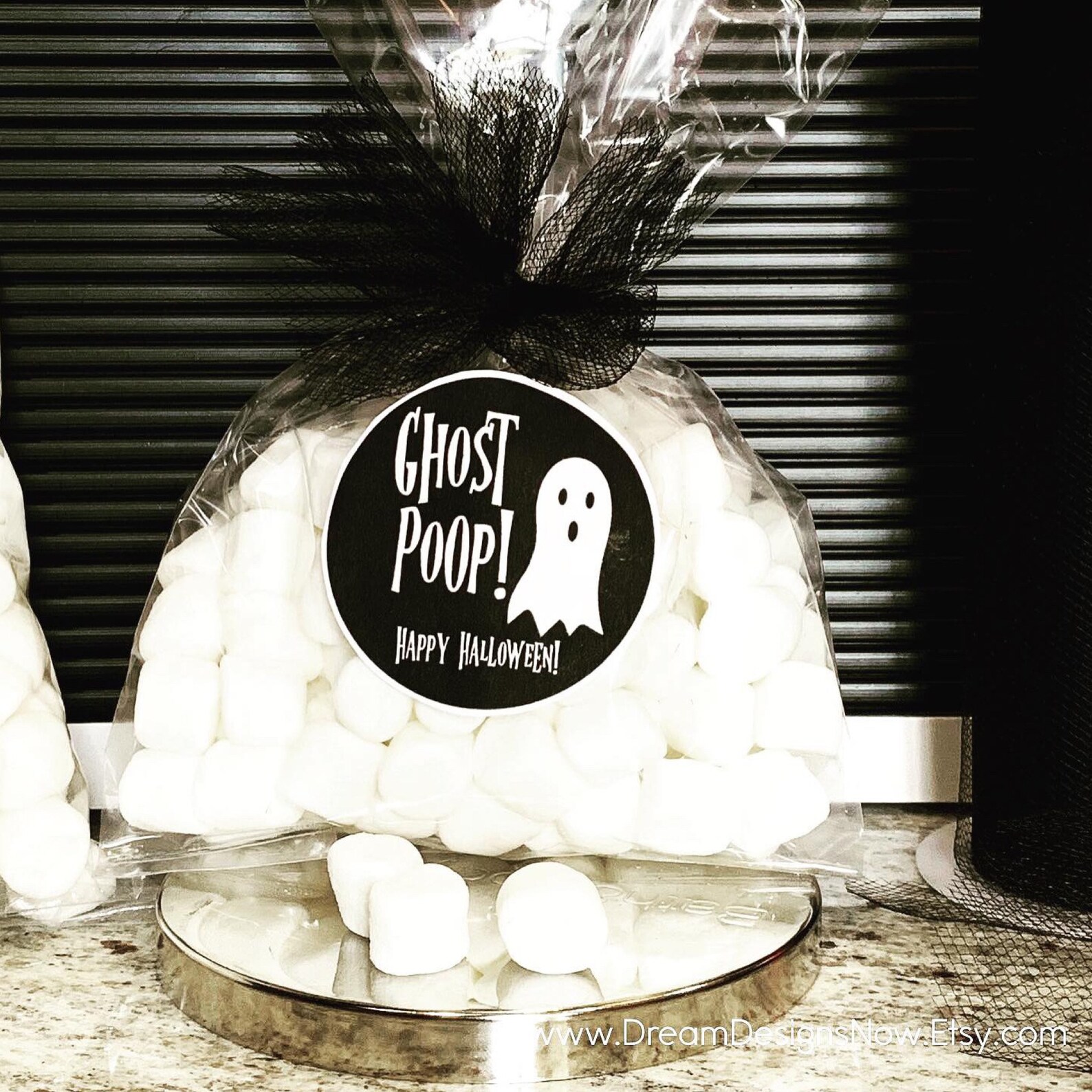 Ghost Poop Halloween Stickers, Goody Bags, Marshmallow Treat, Trick or ...