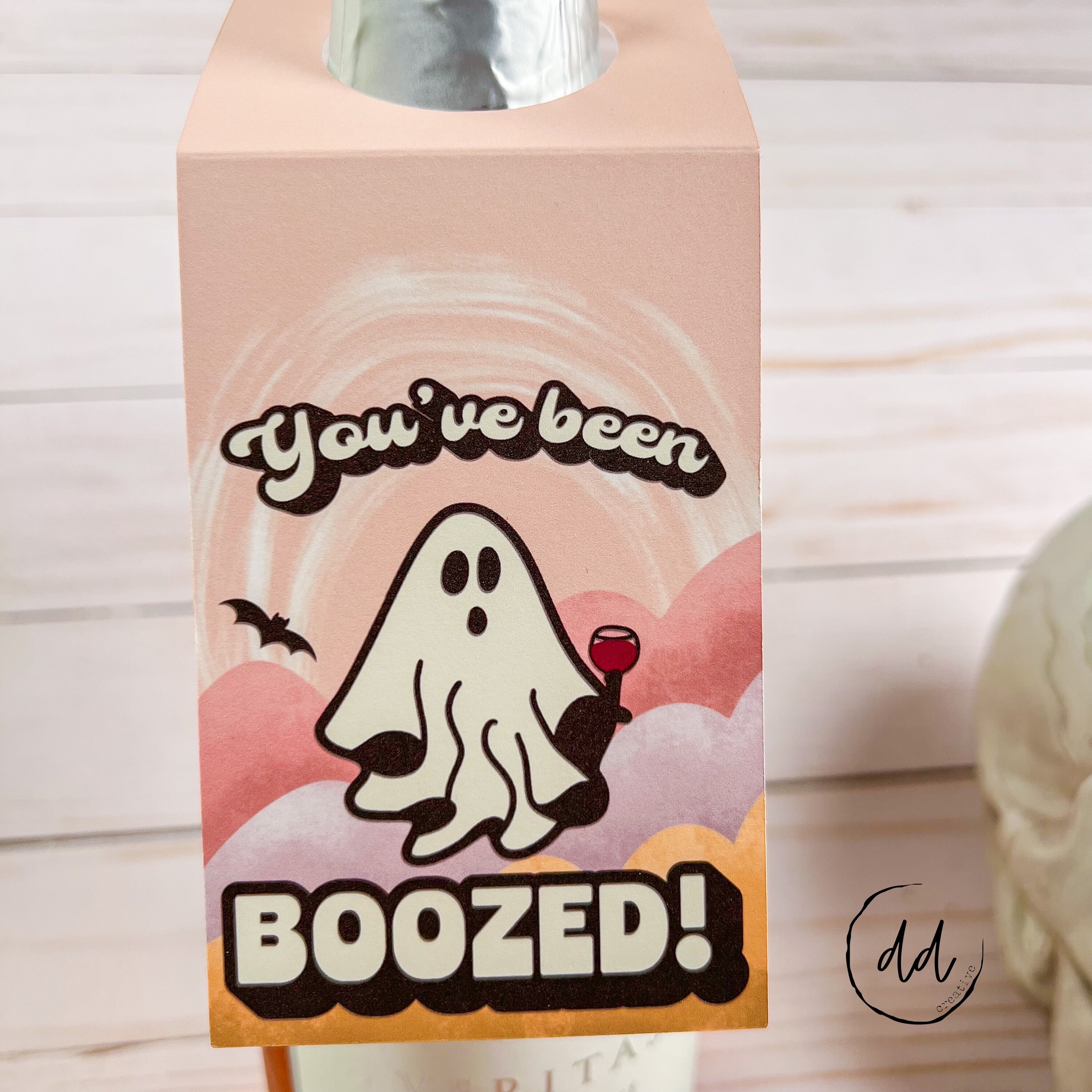 You've Been Boozed Printable Wine Tag Halloween Wine Tag - Etsy