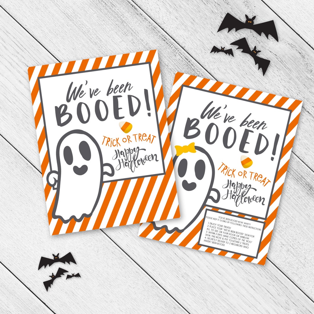 Halloween Boo Game – Printable “we’ve Been Booed” Sign and Instructions ...