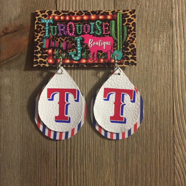 Texas Ranger Earrings - Etsy