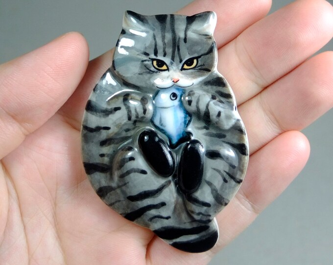 Handmade Ceramic Cute Animal Figurine by HannahLoveCeramics