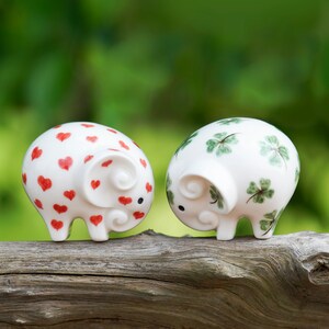 Irish Elephant Figurine, Lucky Clover Elephant, Elephant With Four Leaf ...