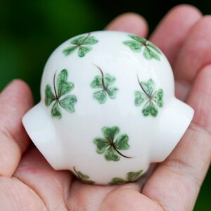 Irish Elephant Figurine, Lucky Clover Elephant, Elephant With Four Leaf ...