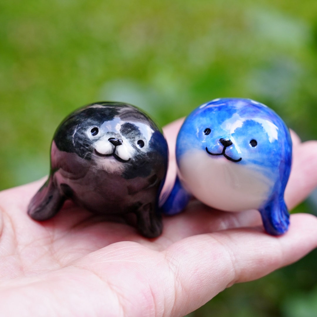 Custom Paint Seal Pup Figurine, Small Seal Statue, Cute Chubby Seal ...