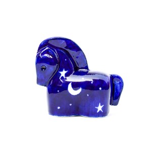 Night Sky Horse Figurine, Starry Night Horse, Blue Moon Horse, Outer ...