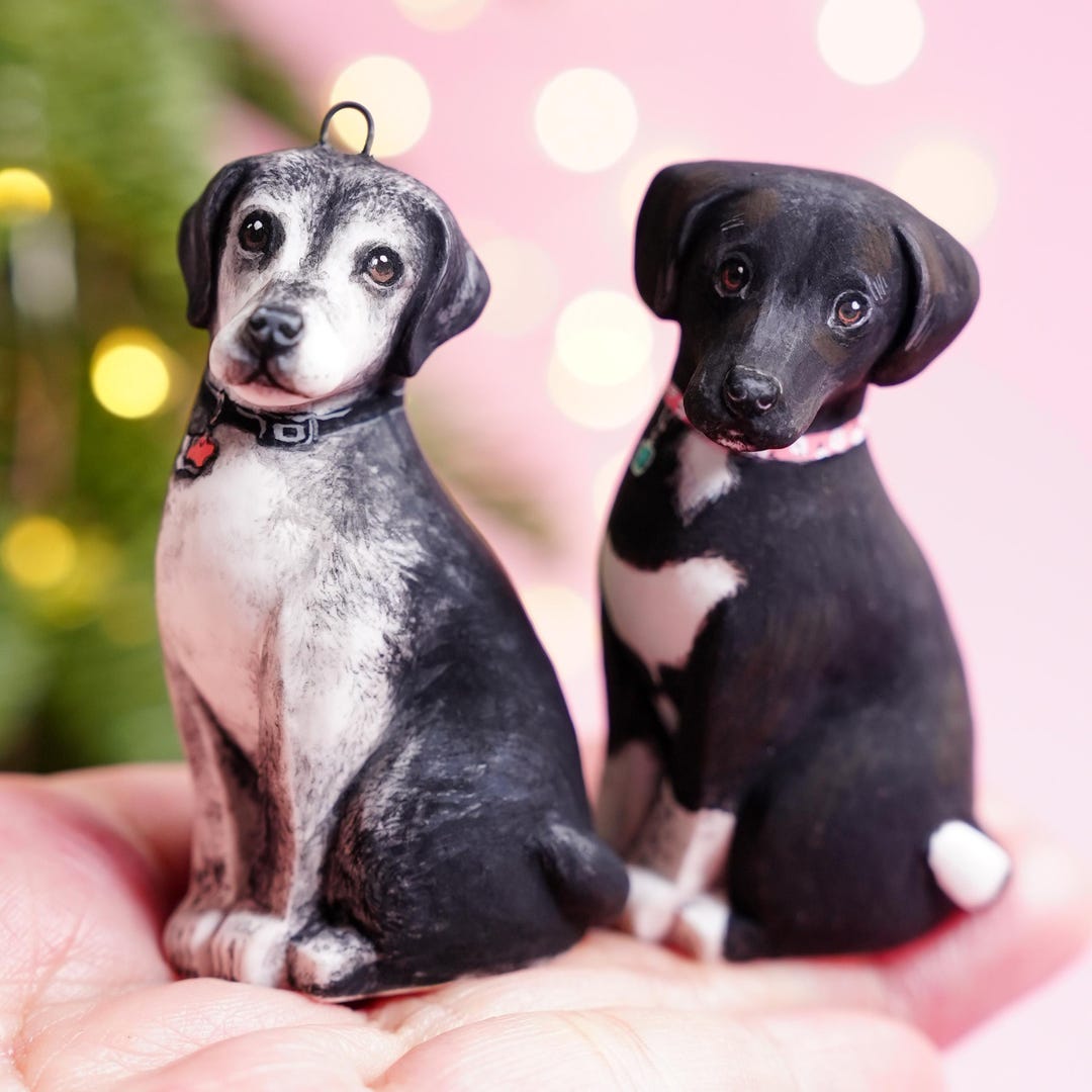 Custom Ceramic Dog Figurine: Personalized Pet Ornament - Etsy