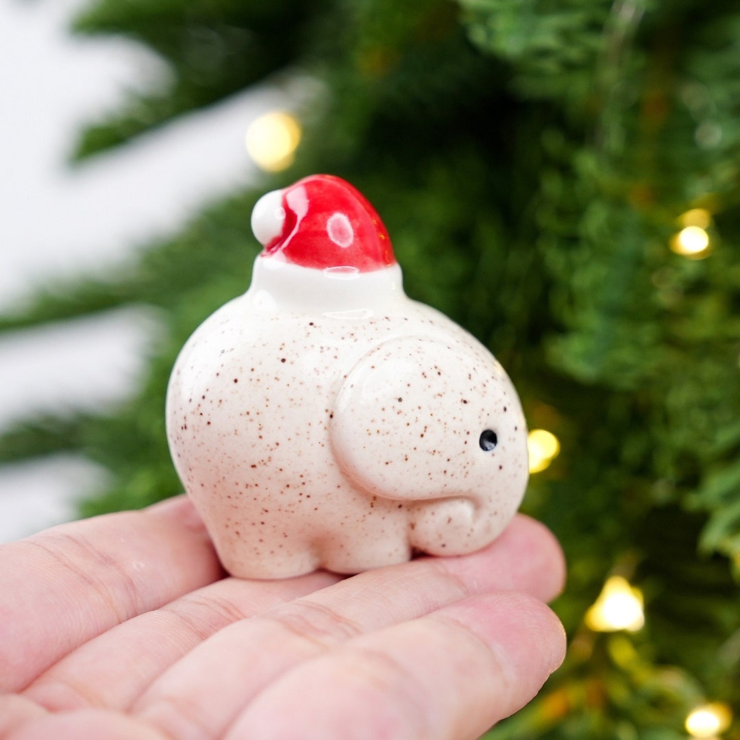 White Elephant Home Decor, Christmas Elephant Figurine, Amazing Gift - Etsy