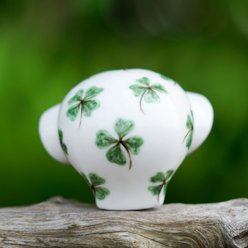 Irish Elephant Figurine Lucky Clover Elephant Elephant With - Etsy