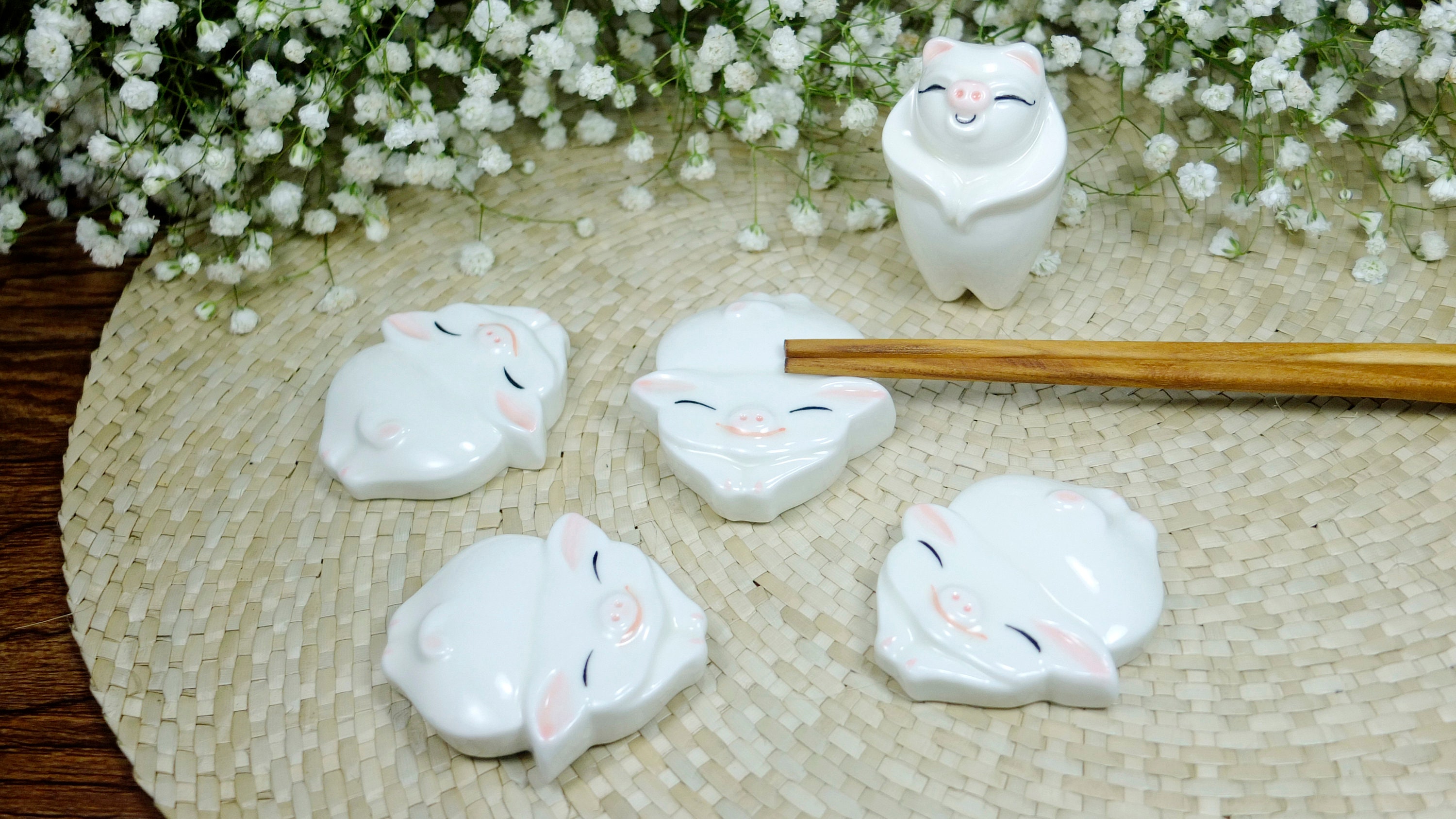 Ceramic Pig Figurine Miniature Animal Pig Gift Pen Holder - Etsy