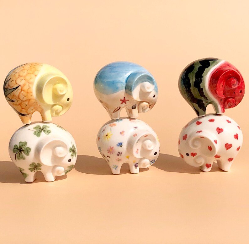 Irish Elephant Figurine Lucky Clover Elephant Elephant With - Etsy