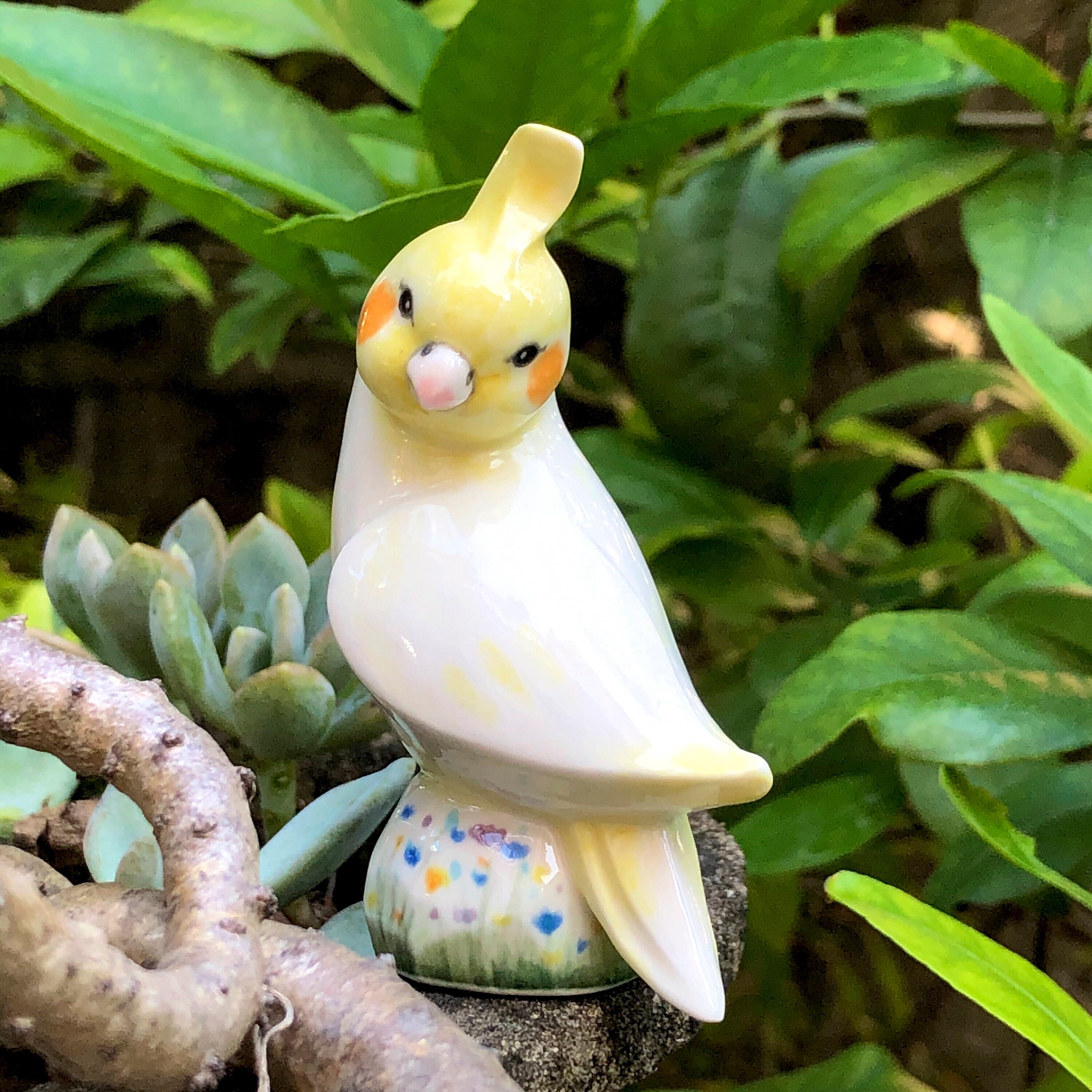 Porcelain Lutino Cockatiel Figurine Cockatoo Figurine - Etsy Israel