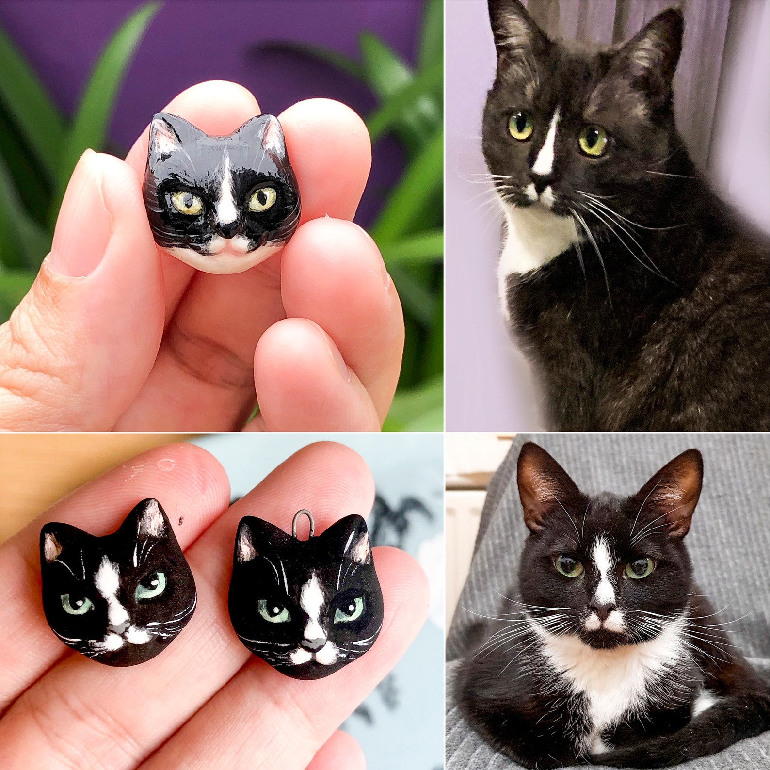 Personalized Cat Jewelry Gifts Cat Portrait Necklace Women - Etsy