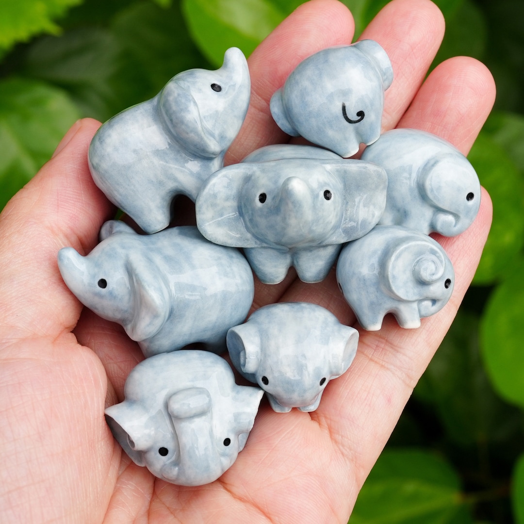 Handmade Miniature Elephants, Baby Elephant, Lucky Elephants, Gift for ...