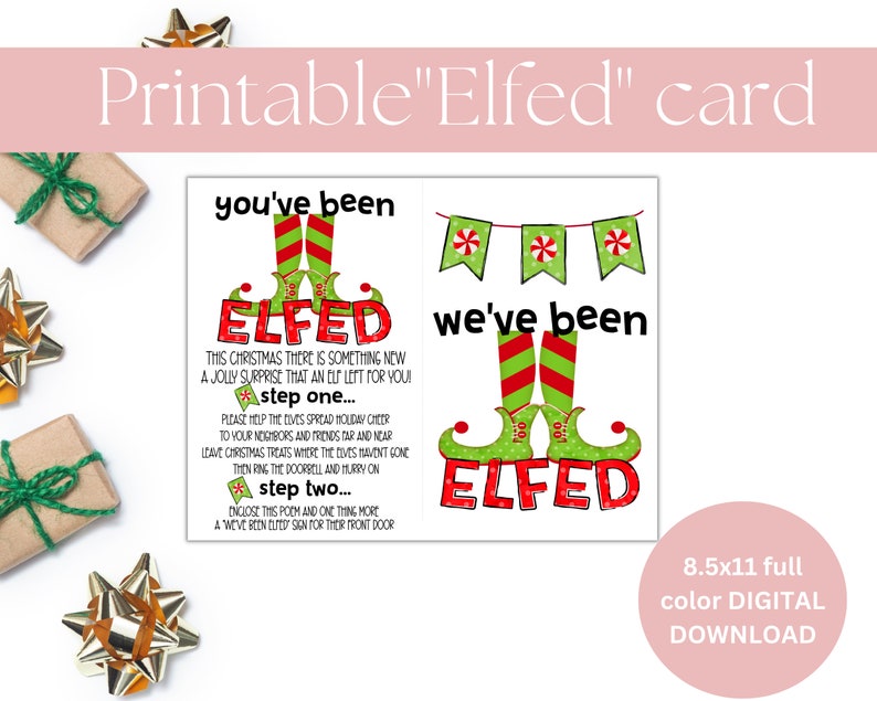 You've Been Elfed, Printable, Digital Product, Christmas Games, Elfed ...
