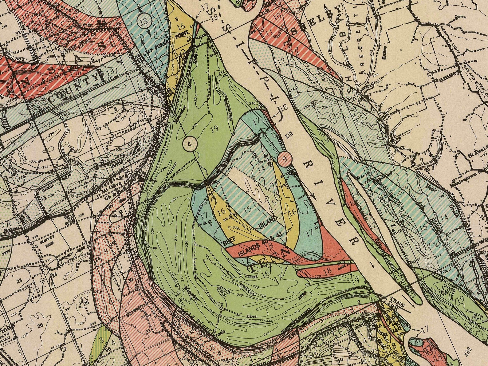 Sheet 5 Fisk Mississippi River Meander Belt Map Ancient - Etsy