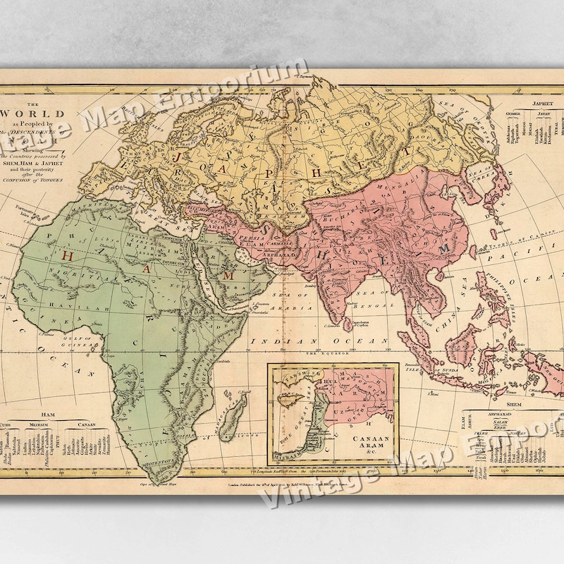 Bible Map Poster - Etsy