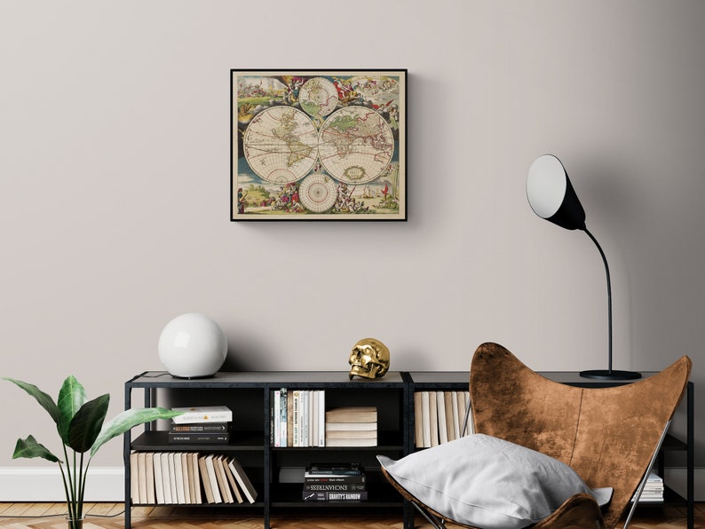 1703 World Map Nova Totius Terrarum Orbis Tabula Historic | Etsy