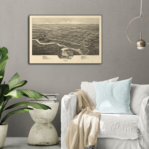 1898 Davis, West Virginia Map - Panoramic Old City Map - Historic Birds ...