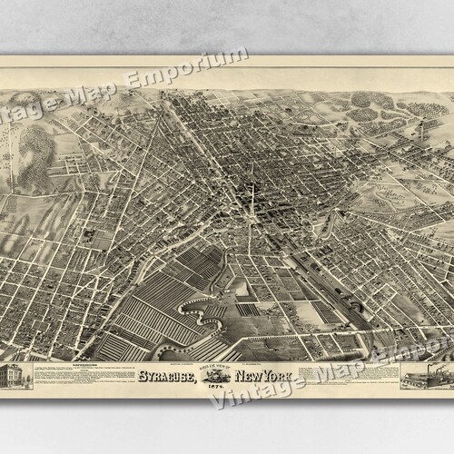 Old Syracuse NY Map 1918 Vintage Upstate New York City Atlas - Etsy