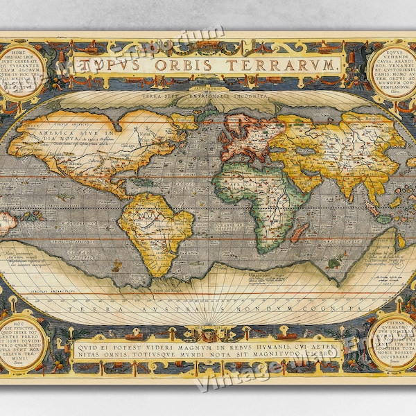 Old World Map - Etsy