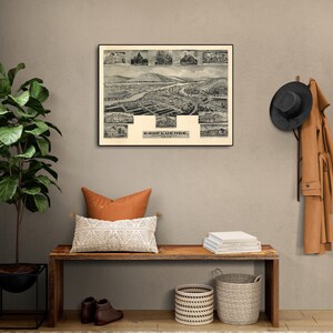 1905 Confluence, Pennsylvania Map - Panoramic Old City Map - Historic ...