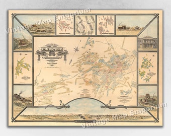 1881 Map of the Tombstone Mining District Cochise Co Arizona - Etsy