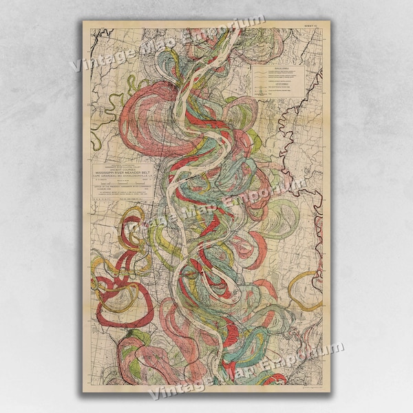 Harold Fisk Map - Etsy