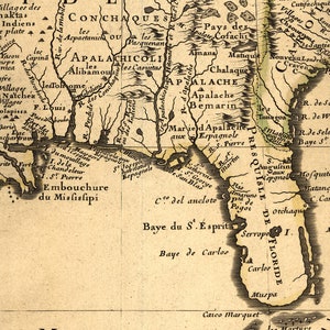 1703 New World Spanish Colonies Old Map - North American Art Print ...