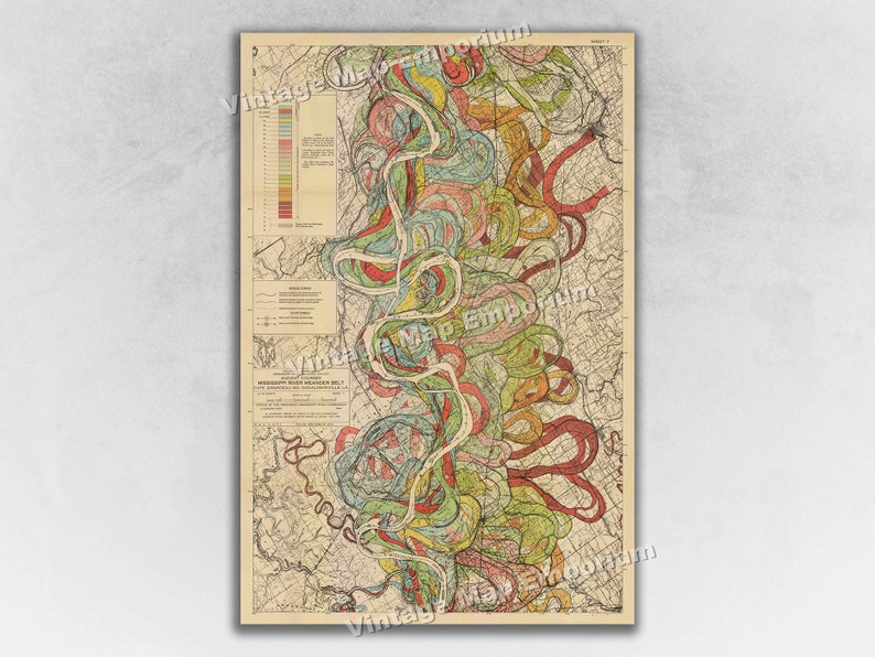 Sheet 7 Fisk Mississippi River Meander Belt Map Ancient | Etsy