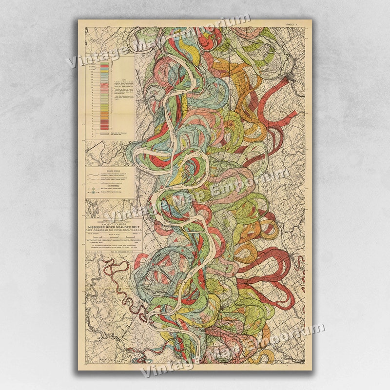 Harold Fisk Map - Etsy