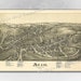 1899 Scio, Ohio Map - Panoramic Old City Map - Historic Birds Eye View ...