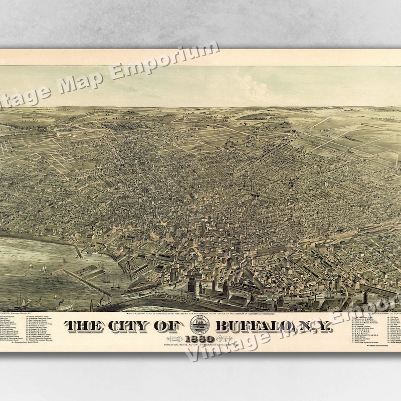 Historic Map Buffalo - Etsy