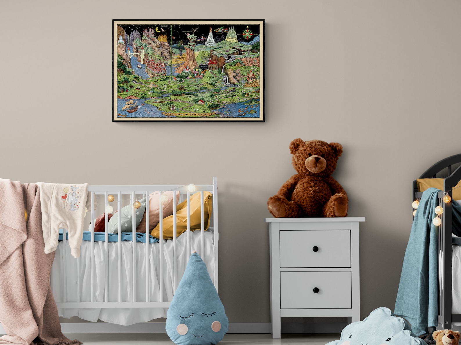 The Land of Make Believe 1933 Vintage Fairy Tale Map Poster - Etsy