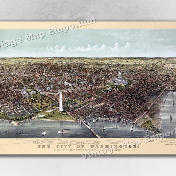 Washington Dc Map - Etsy