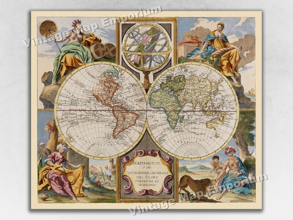 Mapa Del Globo Vintage
