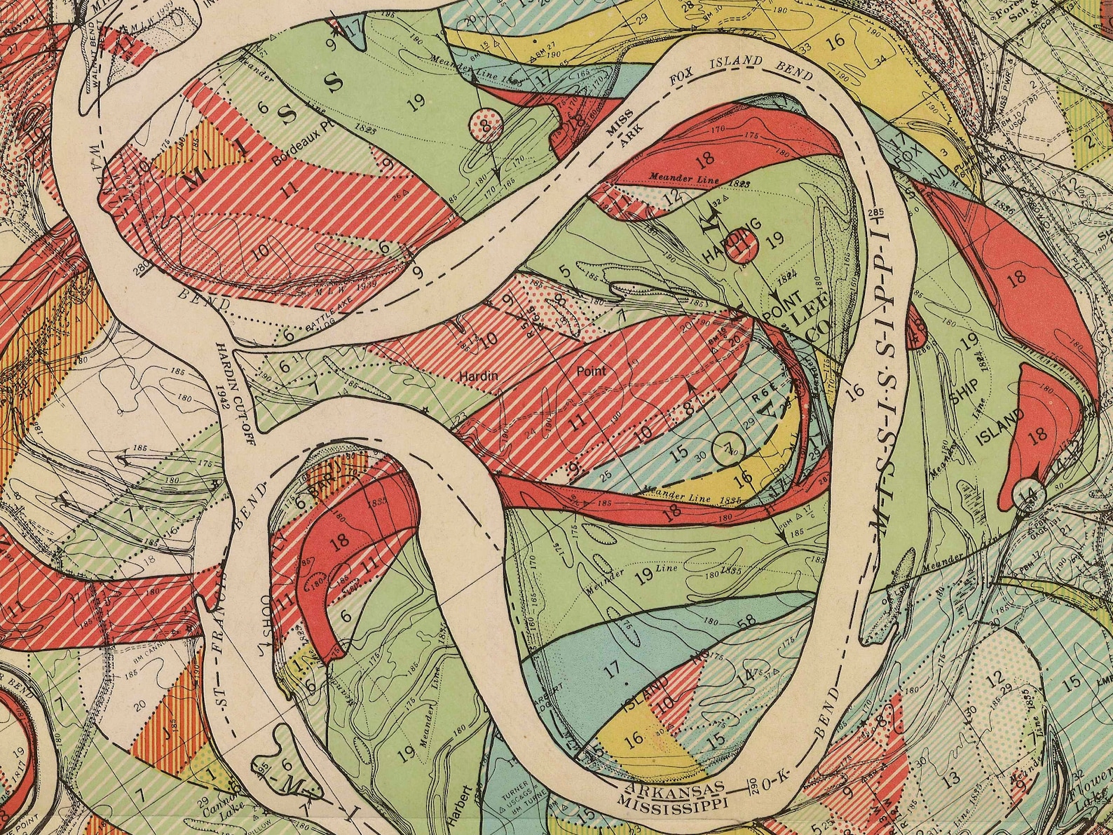 Sheet 6 - Fisk Mississippi River Meander Belt Map - Ancient Courses of ...