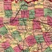 1875 County Map of State of Texas and Oklahoma Indian Territory - Etsy