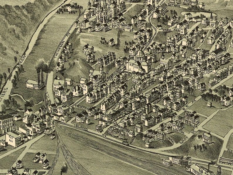 1901 Mckee's Rocks Pennsylvania Map Panoramic Old City - Etsy