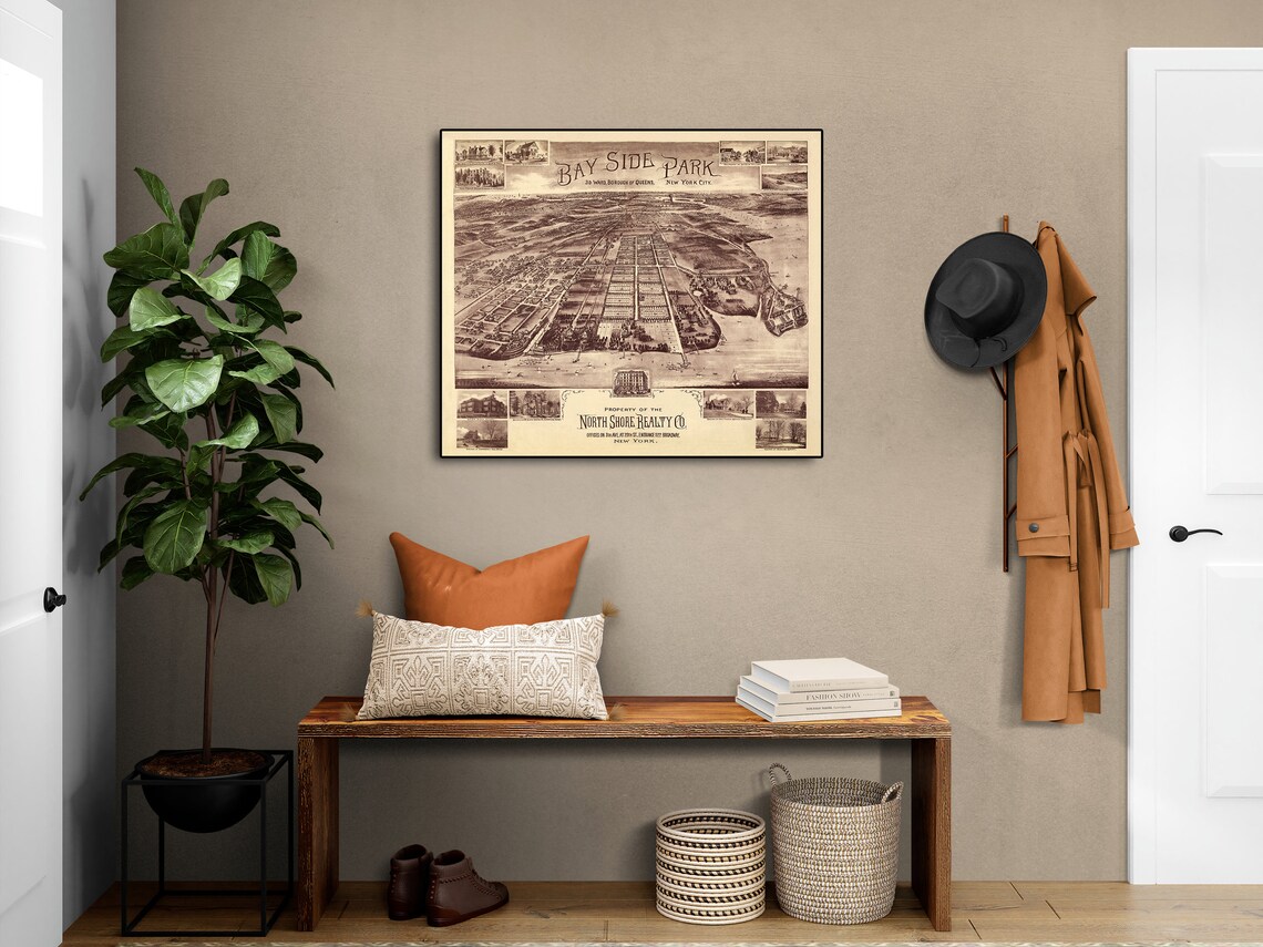 1915 Queens Bayside Park, New York Map - Panoramic Old City Map ...