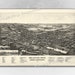 1888 Bellevue, Ohio Map - Panoramic Old City Map - Historic Birds Eye ...