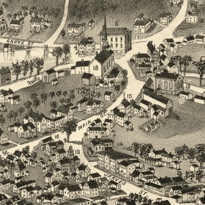 1884 Sandwich Village, Massachusetts Map - Panoramic Old City Map ...