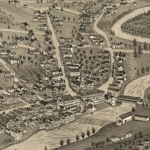 1883 Littleton, New Hampshire Map - Panoramic Old City Map - Historic ...