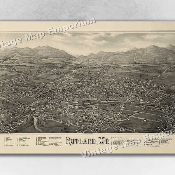 Old Map of Rutland - Etsy